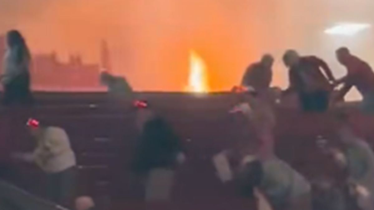Watch: Popcorn machine catches fire during OU men's basketball game