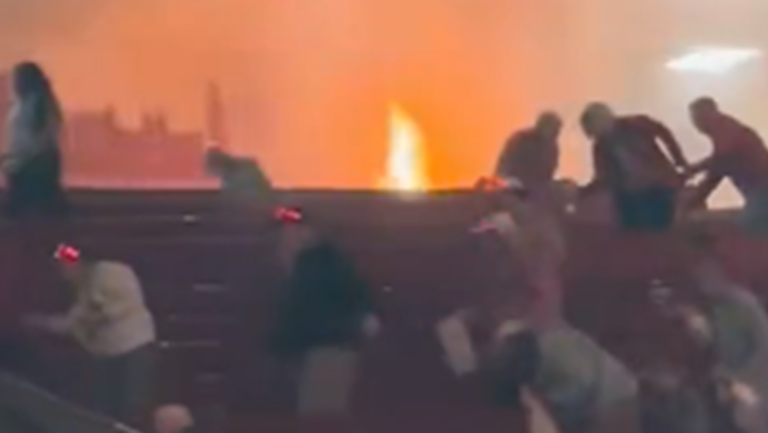 Watch: Popcorn machine catches fire during OU men's basketball game