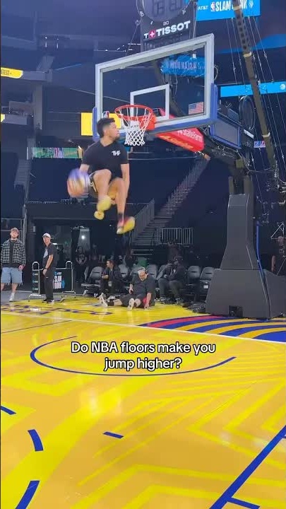 NBA floor bounce test - can you jump higher?