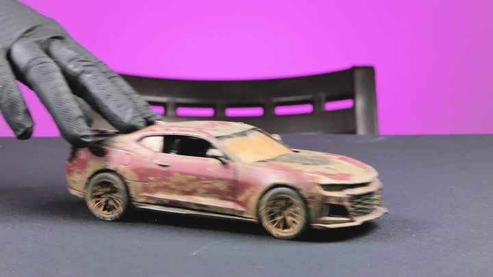 Toy car restoration process