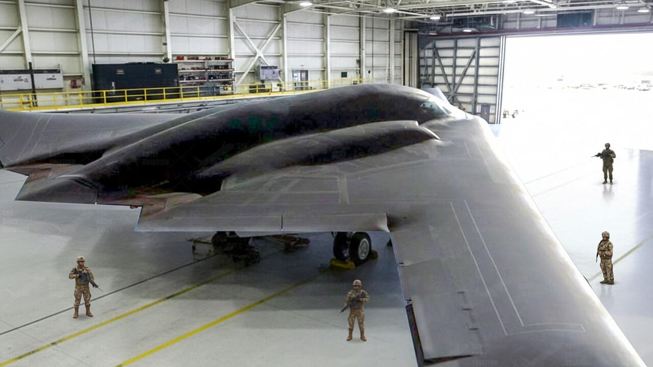 US most feared stealth bomber rolls out of giant hangar
