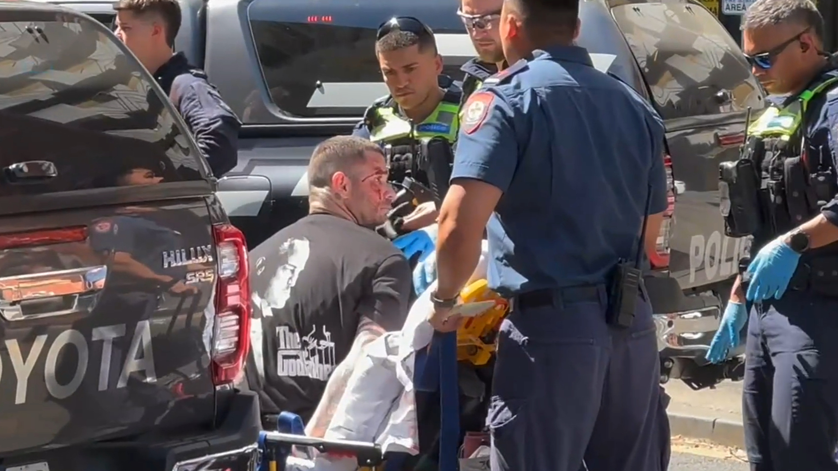 Undercover police car rams erratic driver in middle of Melbourne