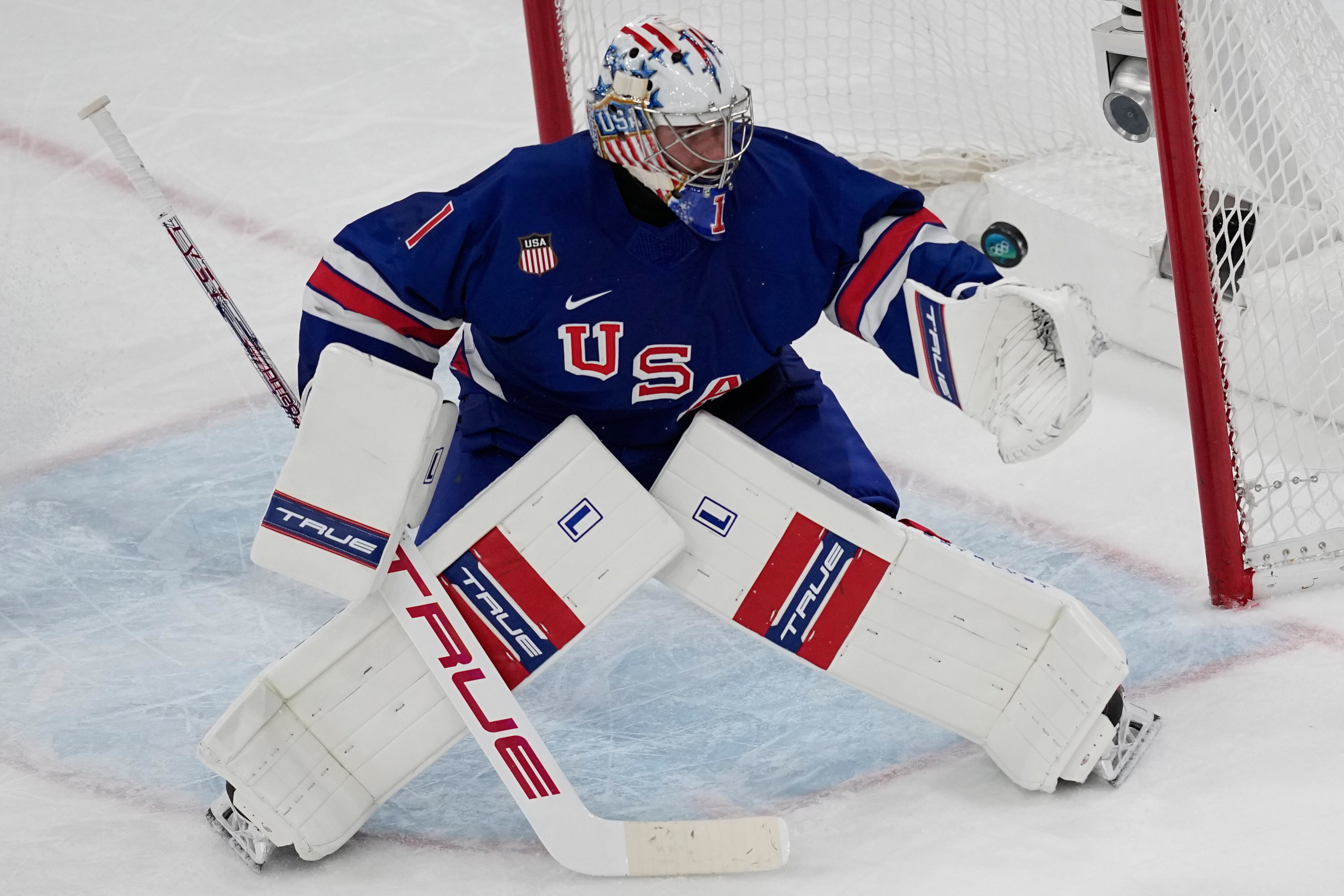 Alaska’s Jeremy Swayman earns first Olympic win in net as Team USA ...