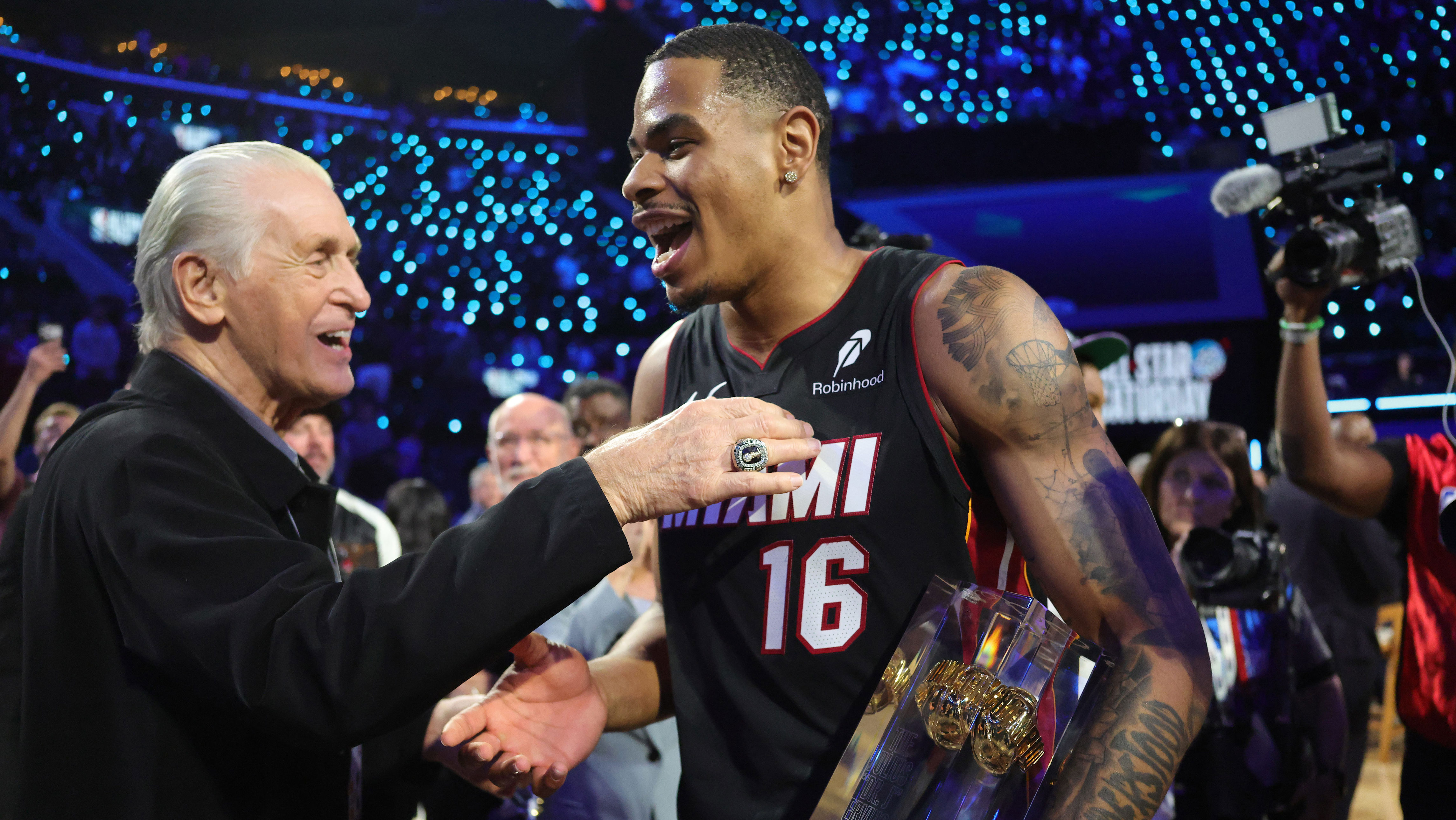 Miami Heat’s Keshad Johnson wins NBA slam dunk contest