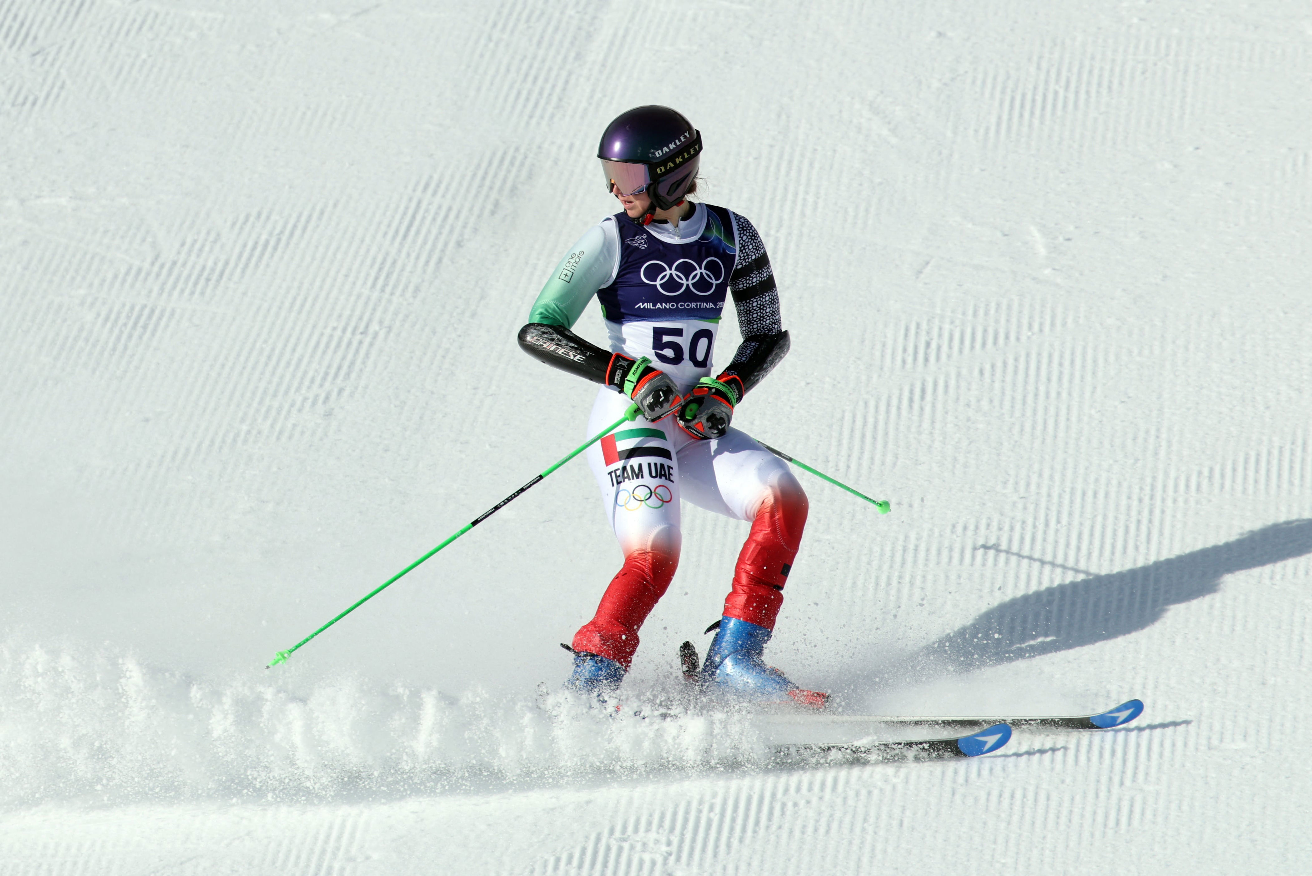 Challenging day for UAE's Piera Hudson at Winter Olympics