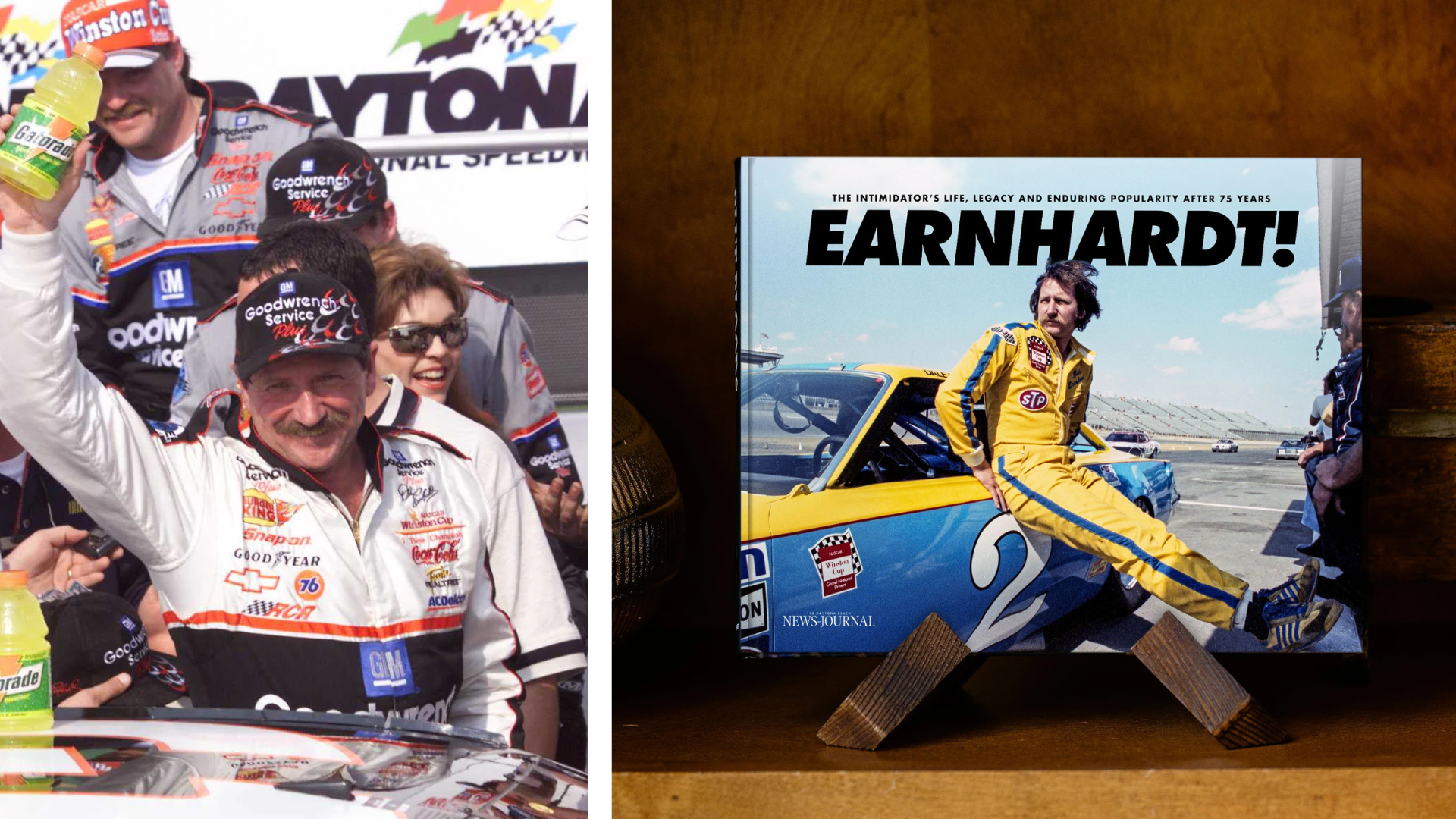 Celebrate Dale Earnhardt's birthday with this hardcover collectible book