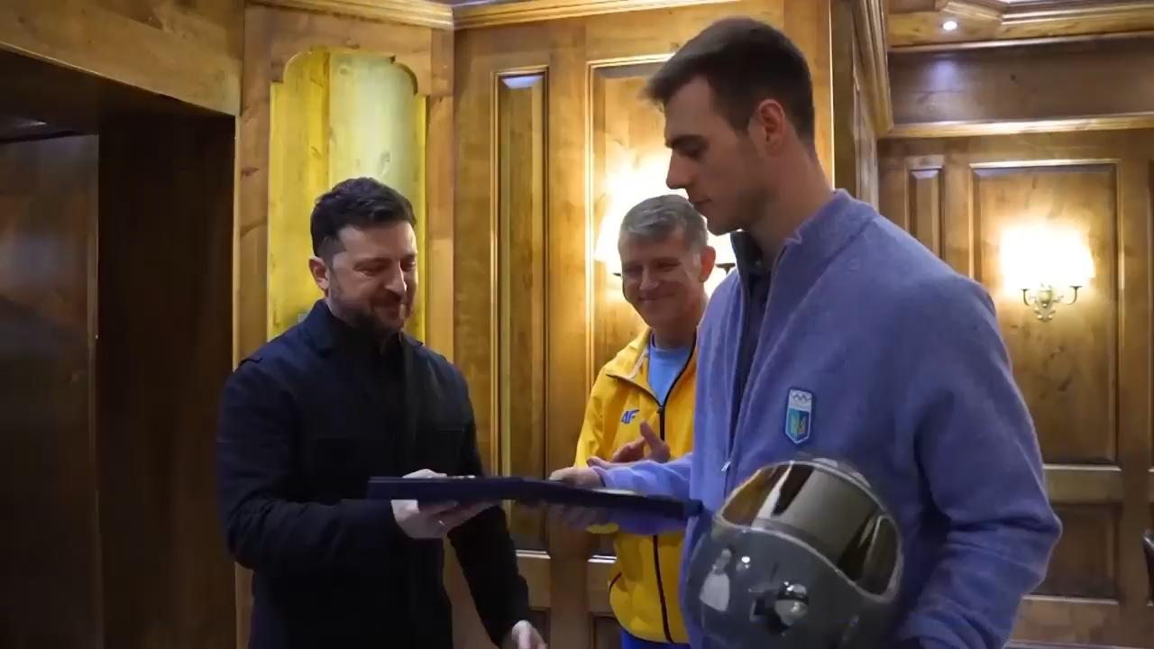 Zelenskyy meets with disqualified Ukrainian skeleton athlete Vladyslav ...