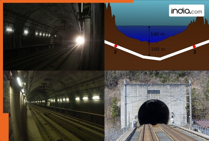World's only rail tunnel is hundreds of feet below sea and surface ...