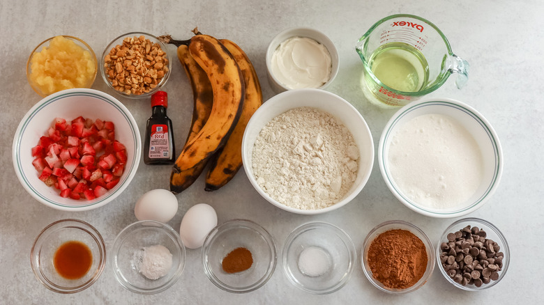 The sweetest 3-layer banana split bread recipe