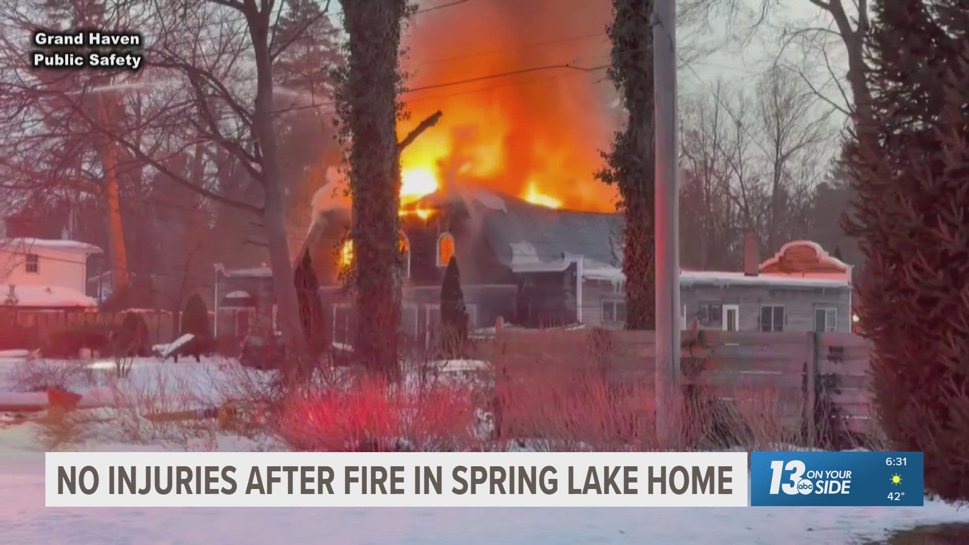 No injuries reported in Spring Lake house fire on Valentine's Day