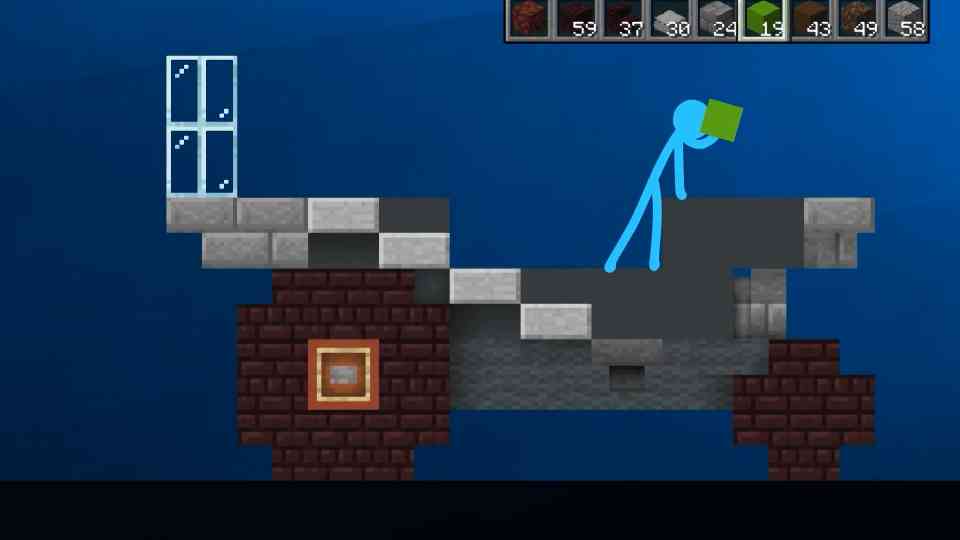 Nether Builders: Stick figures craft through fire
