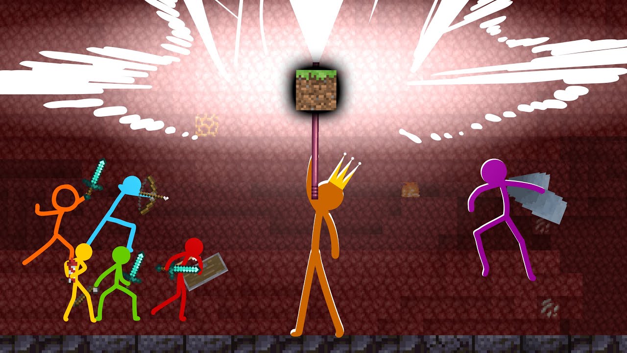 Nether weapon: Stick figures forge ultimate firepower