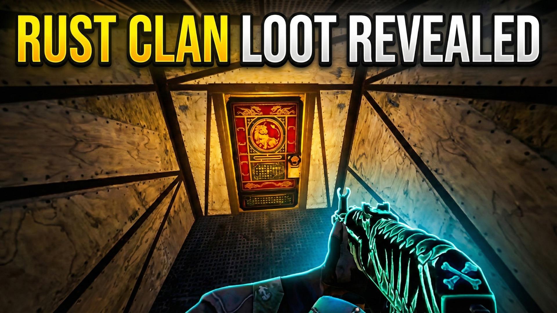 Rust gameplay: A clan stacking all their loot in just a 2x1 square