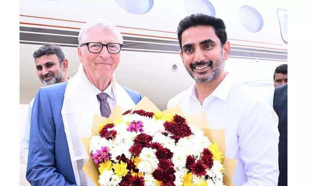 Microsoft founder Bill Gates arrives in Andhra