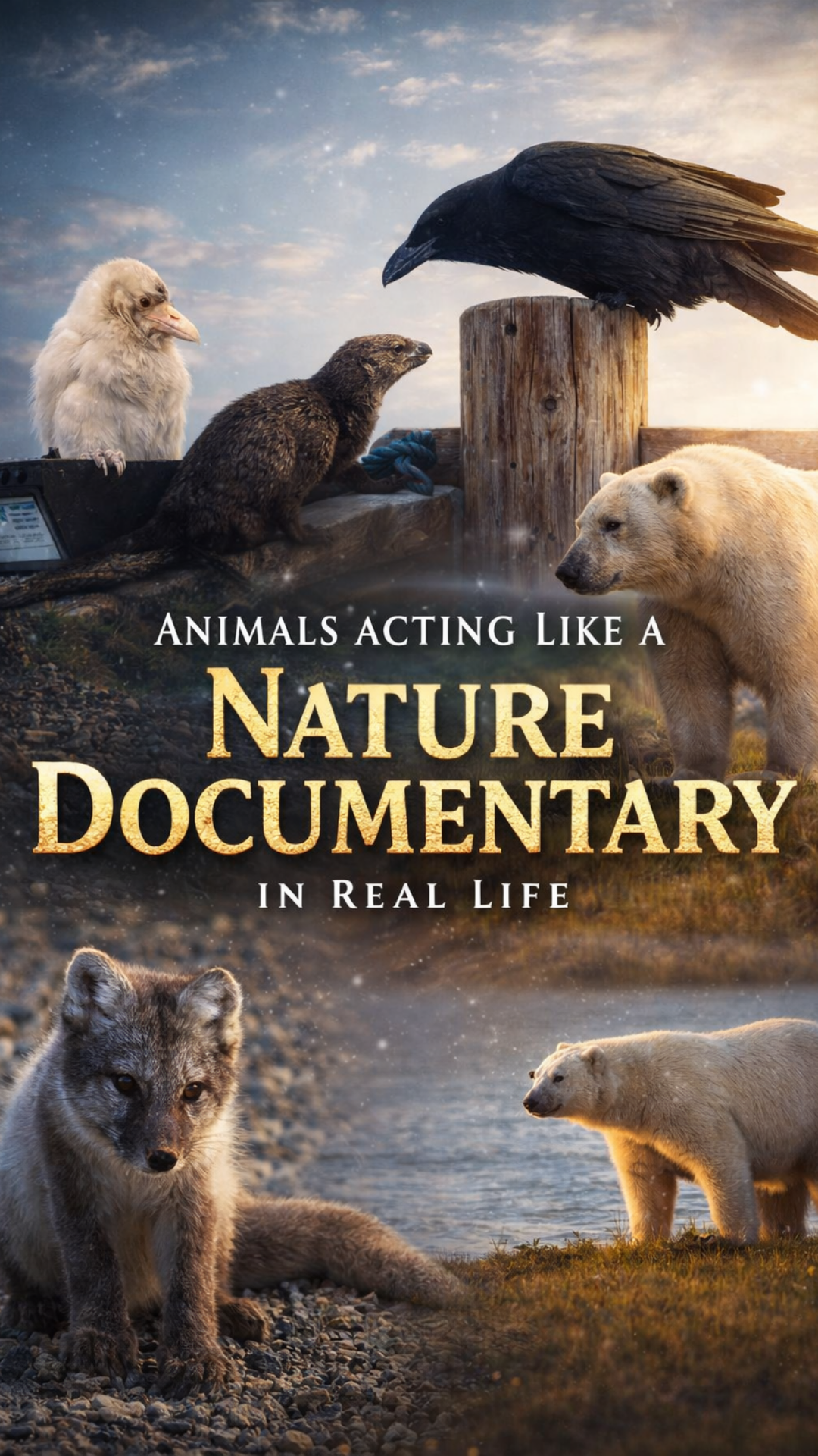 Animals acting like a nature documentary in real life