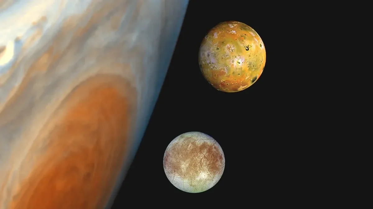 New study uncovers the formative conditions that made Io dry and Europa ...