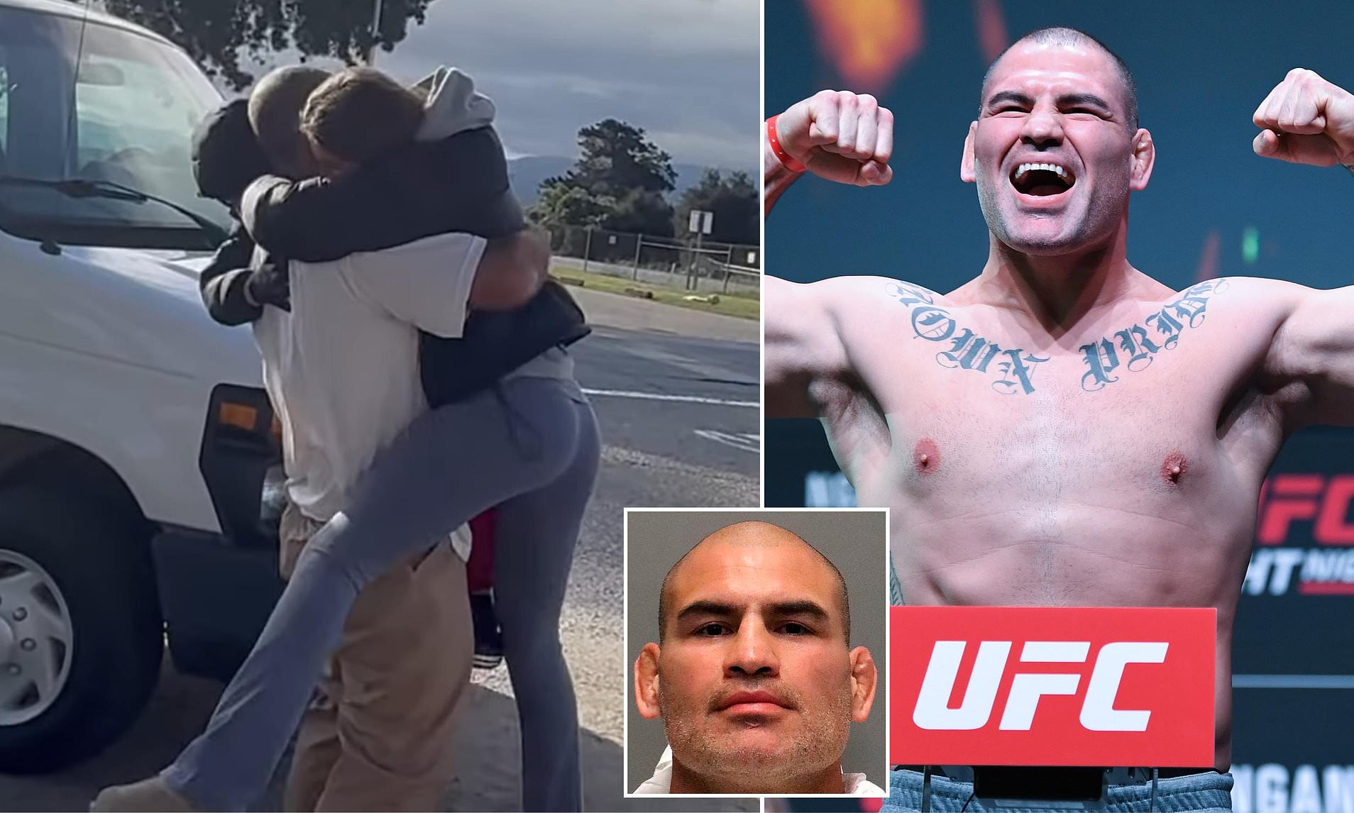 Ex-UFC star reunites with his family as he's released from prison after ...