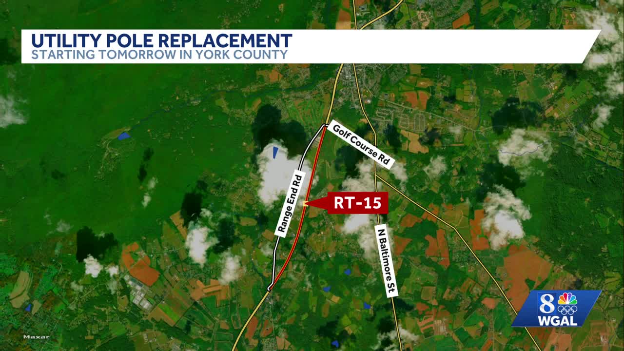 Utility pole work on Route 15 scheduled for this week