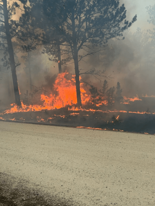 Crews battle wildfire south of Custer