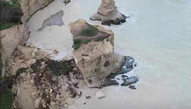 Italy's 'love arch' collapses on Valentine's Day as storm hits country