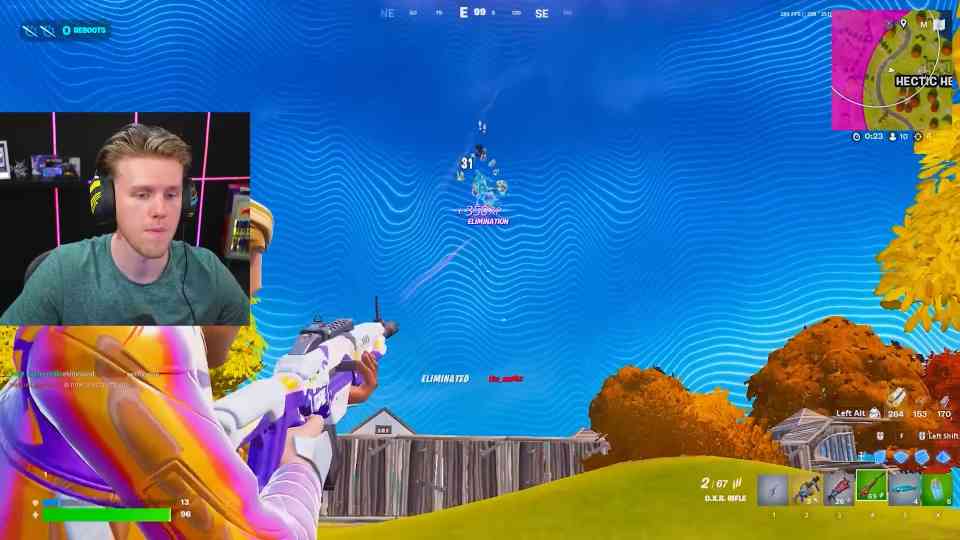 This rare Fortnite find was captured on a wireless display setup