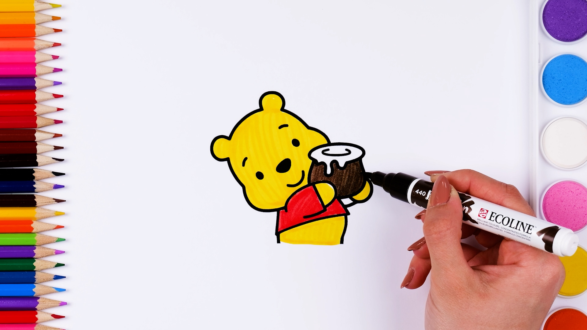 Winnie the Pooh drawing | Coloring activity