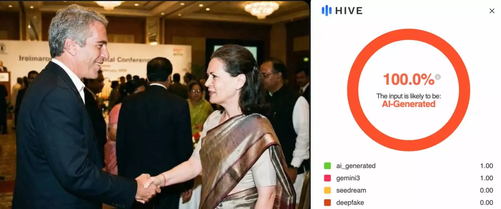 Photos of Modi, Sonia, Rahul with Jeffrey Epstein are AI-generated