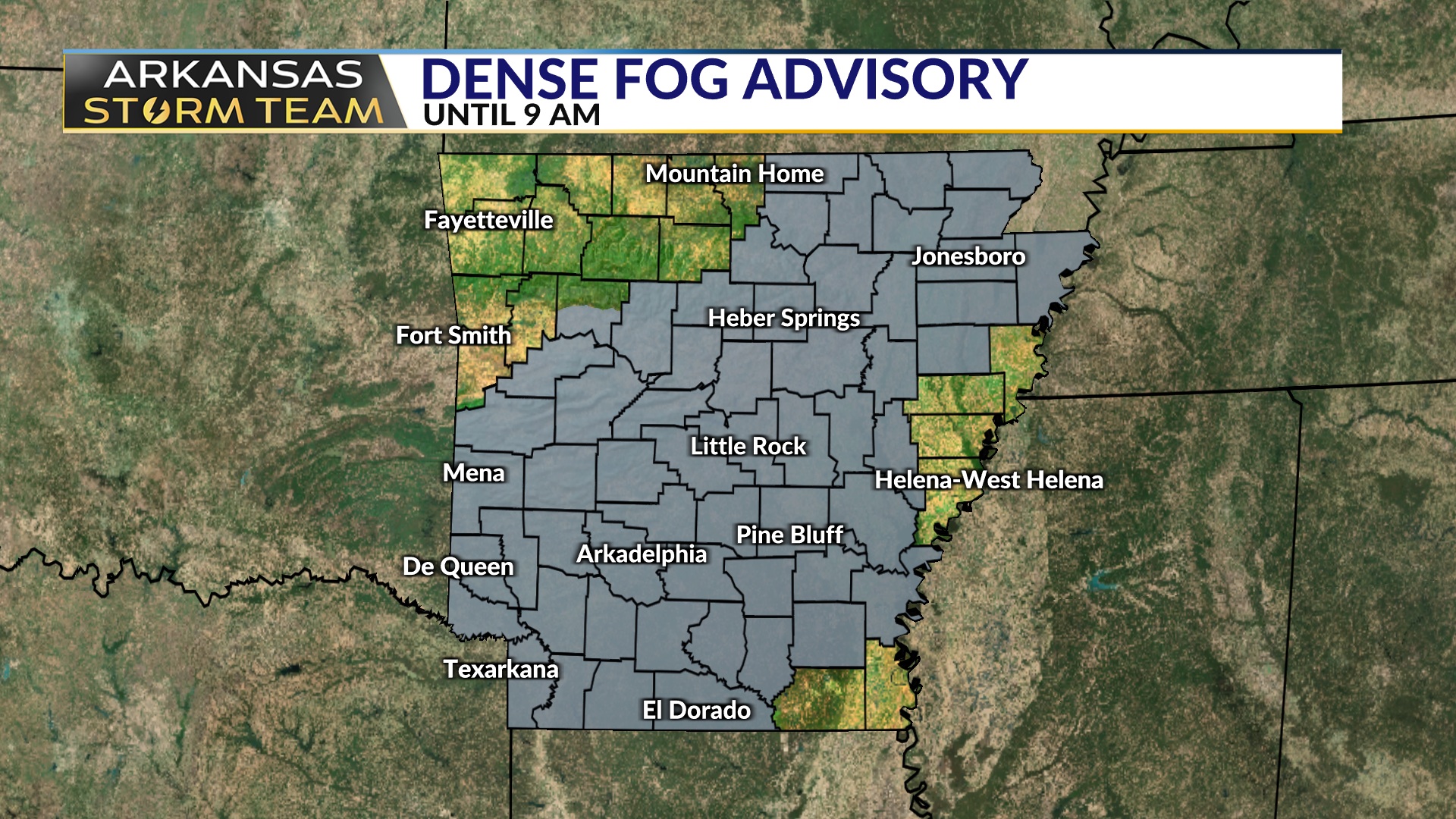Monday morning fog gives way to a mild afternoon