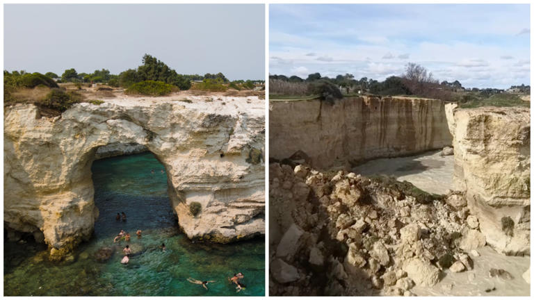 Famous ‘Lovers’ Arch’ collapses on Valentine’s Day