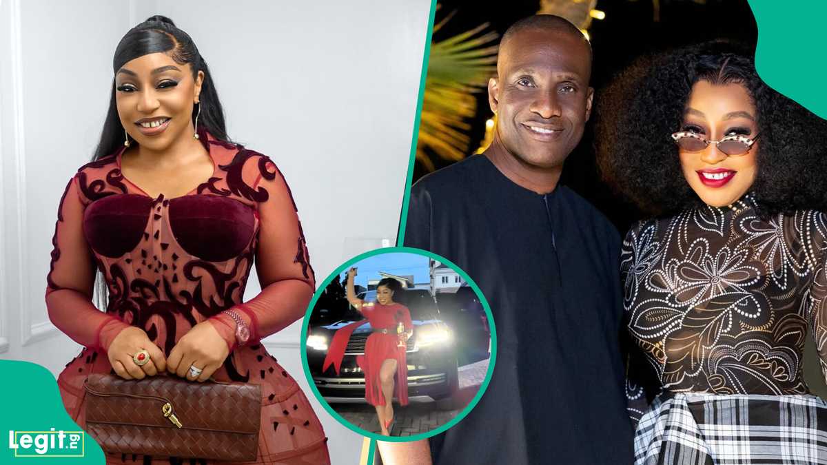 Rita Dominic receives a Range Rover gift from husband Fidelis Anosike ...