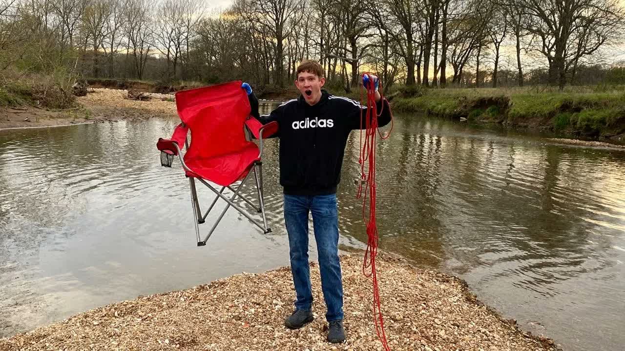 What can a giant magnet pull from a creek?