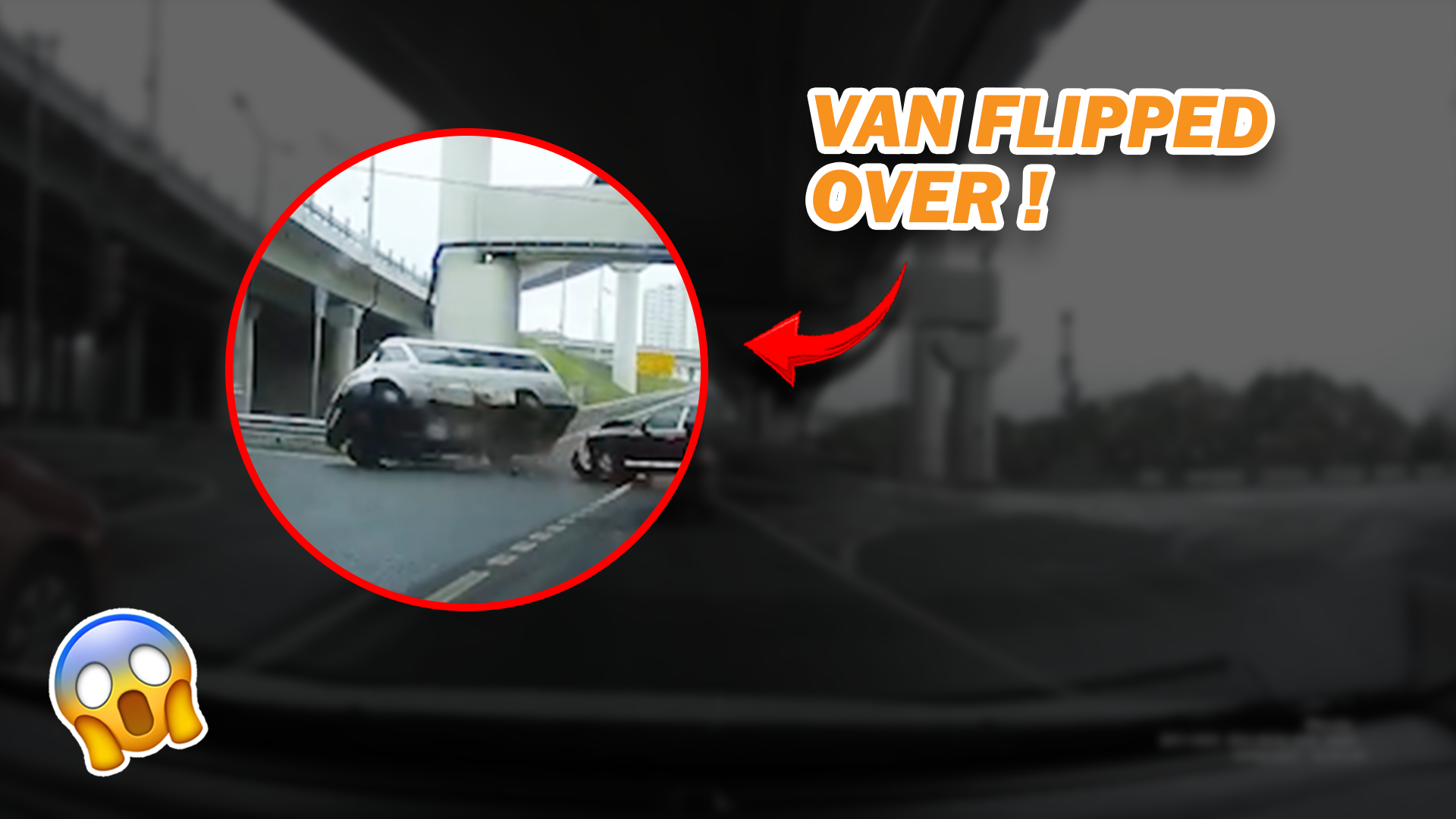 T-bone collision causes vehicle to flip over