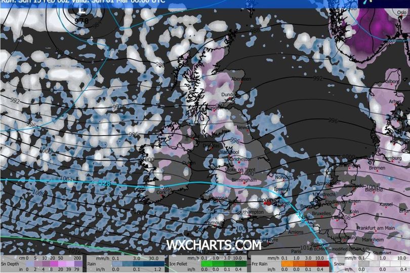 UK snow forecast maps show 78-hour Arctic blast across 16 areas ...