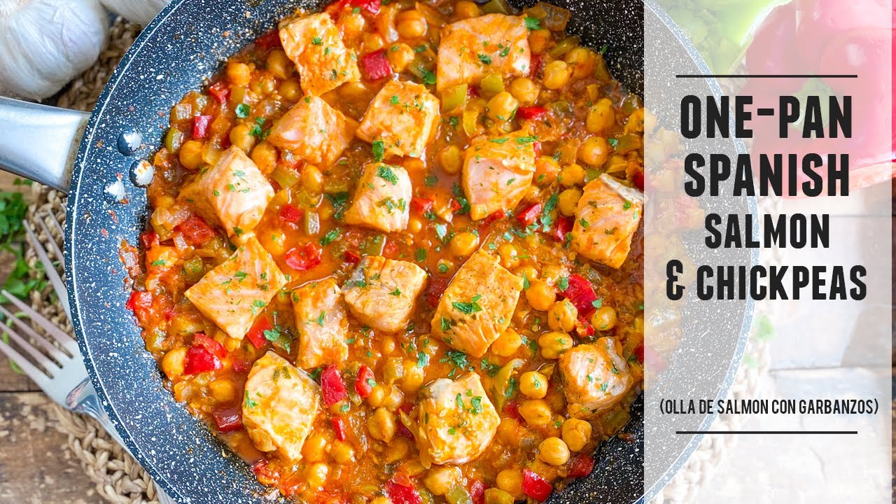 Spanish salmon & chickpeas | A simple & heart-warming one-pan recipe