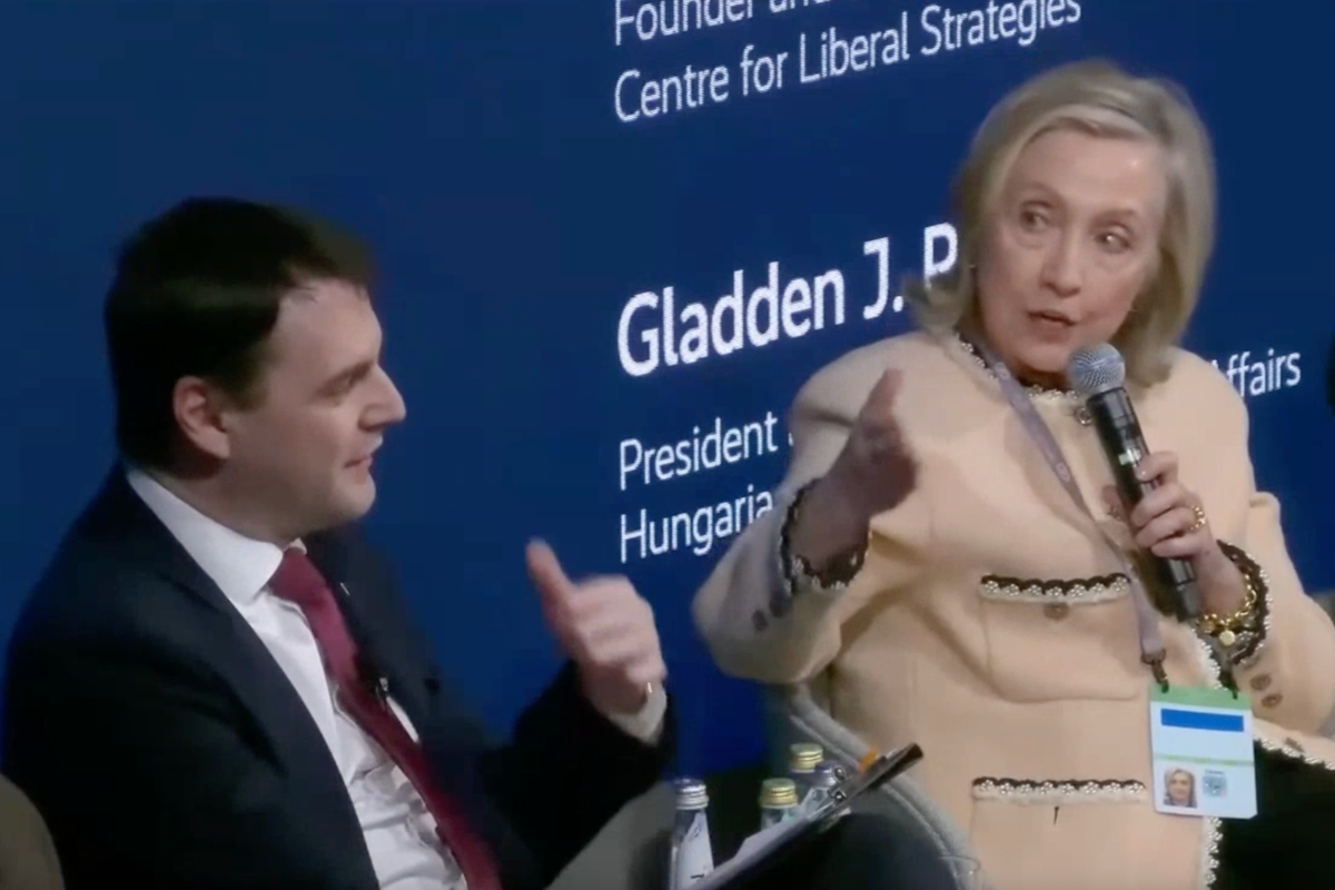 Hillary Clinton hits out at panelist as he mocks anti-Trump stance