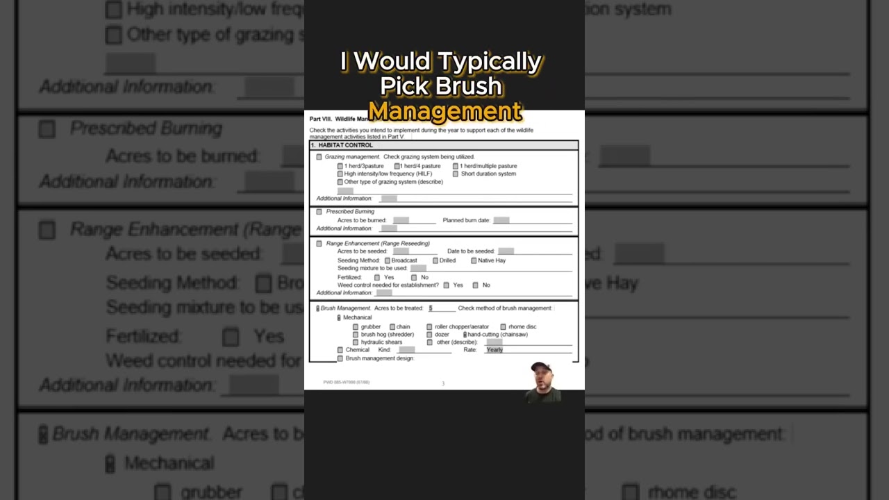 Implement habitat control strategies for a wildlife management exemption