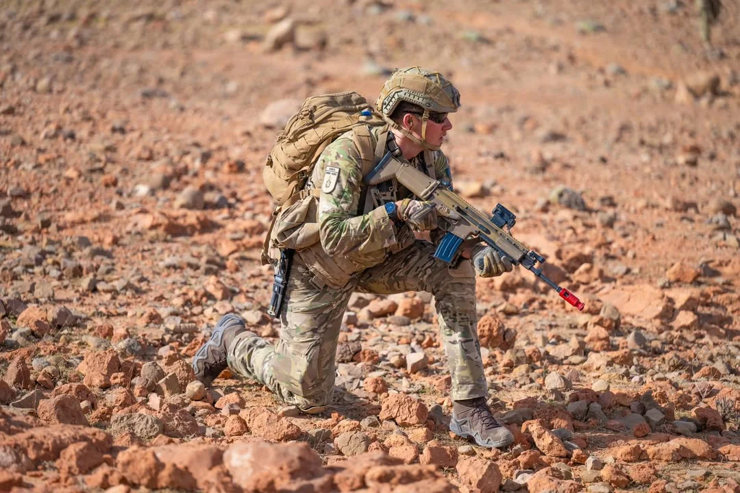 Prince Gabriel of Belgium takes part in winter military training in Morocco