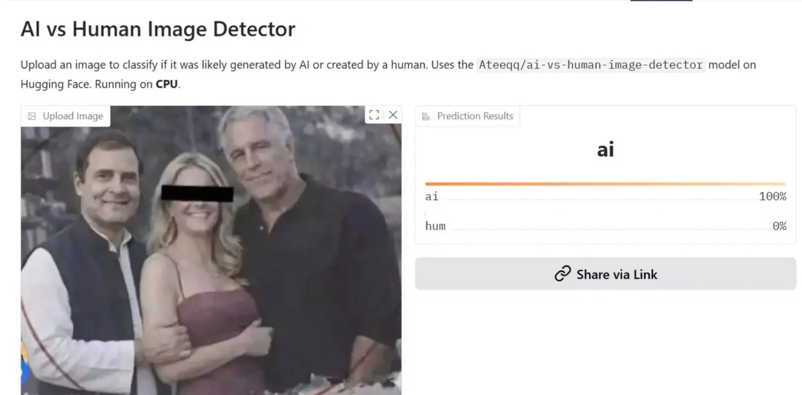 Photos of Modi, Sonia, Rahul with Jeffrey Epstein are AI-generated