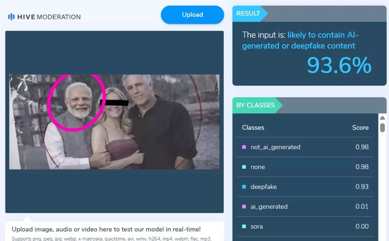 Photos of Modi, Sonia, Rahul with Jeffrey Epstein are AI-generated