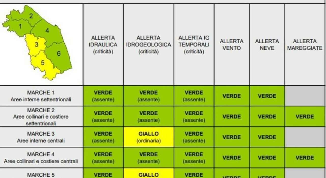 Pericolo frane e fiumi minori in piena, da stasera (per 30 ore) allerta ...