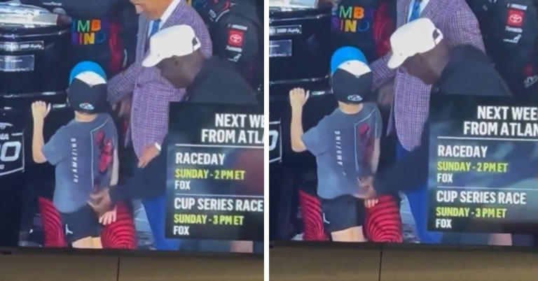 Michael Jordan under fire for odd interaction with little boy at NASCAR ...