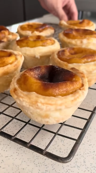 How to make egg tarts: delicious custard filling & water dough recipe