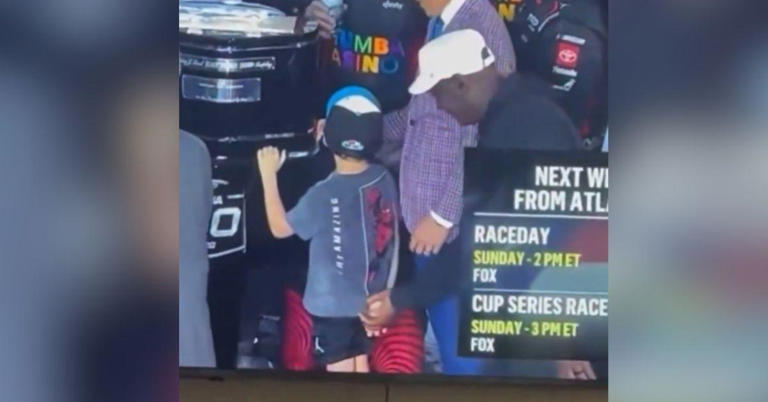 Michael Jordan under fire for odd interaction with little boy at NASCAR ...