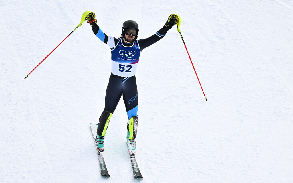 Israel’s Szollos finishes 26th in slalom, wrapping up his Olympic run