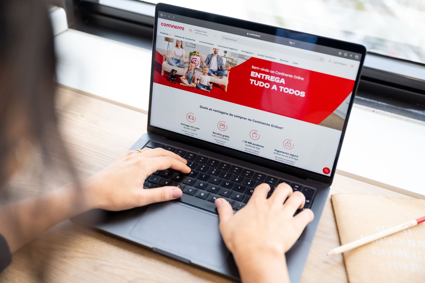 Continente online com cinco dias de entregas grátis