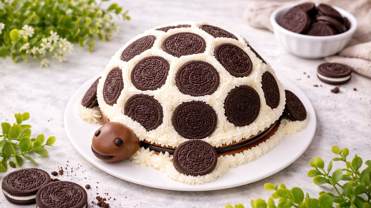 How to make Oreo turtle cake