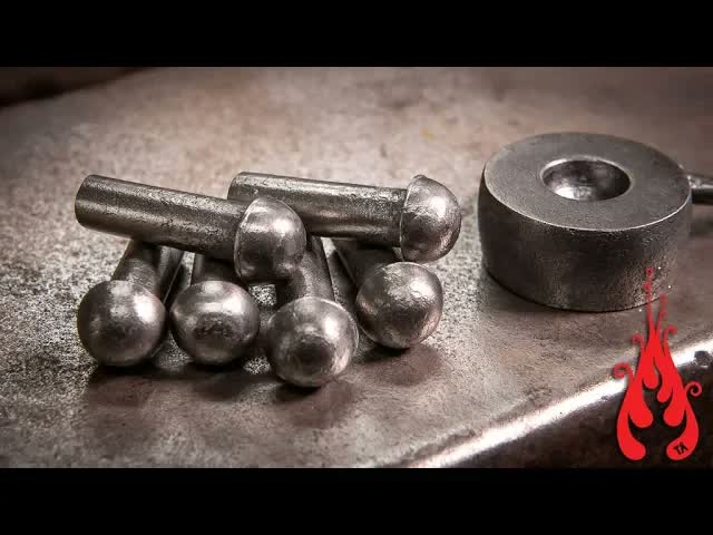 How to forge traditional dome head rivets