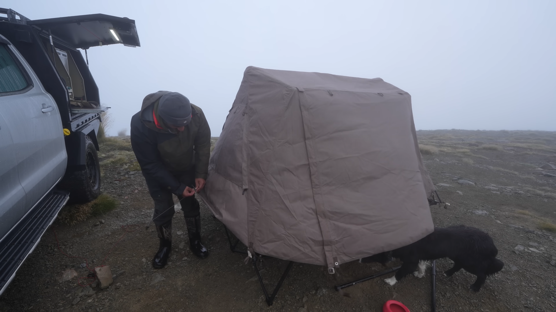 Packing down a mountain camp in a gale: Wet tent, frozen fingers ...