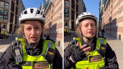 Cyclist police said was ‘breaching human rights act’ by riding no ...