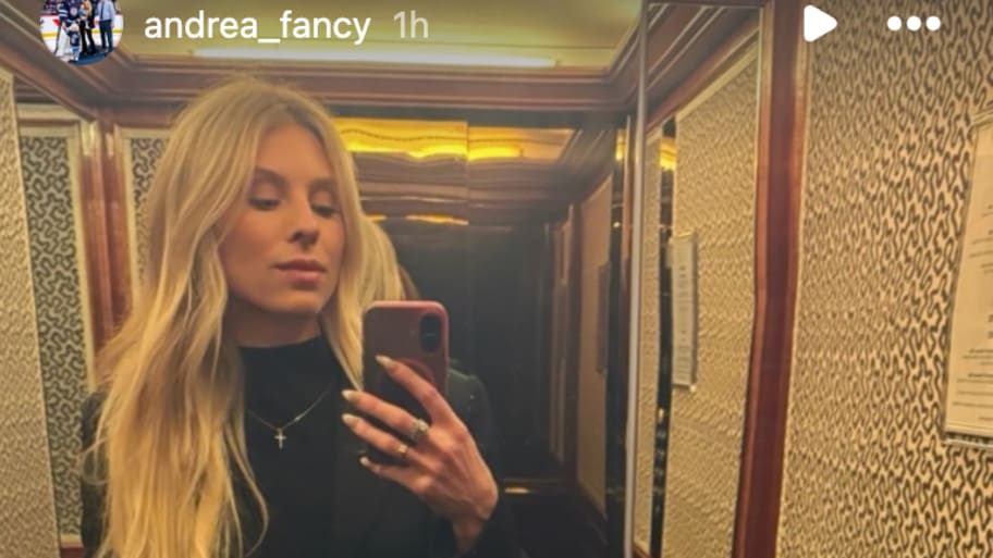 Connor Hellebuyck’s wife Andrea stuns in bold black outfit amid Team ...